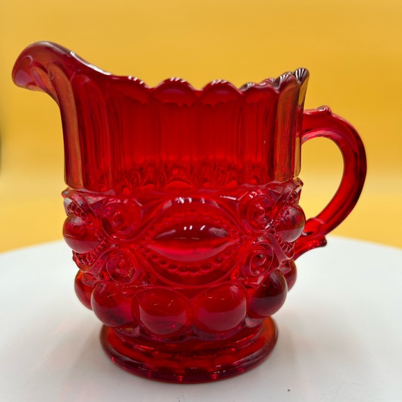 Vintage | Dining | Vintage Mosser Eye Winker Red Creamer Red Glass ...